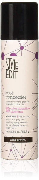 Style Edit Root Concealer Hair Color Touch Up Spray- Black/Brown Color ...